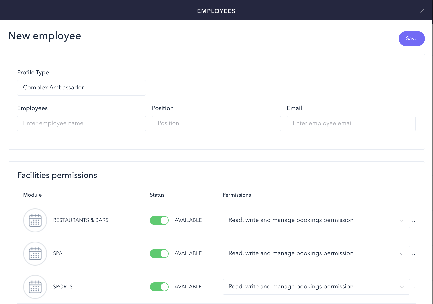 How to create and manage employee access in the CMS